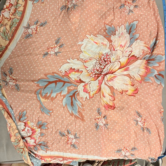 LOFT | Accessories | Loft Floral Scarf In Peach And Blue | Poshmark